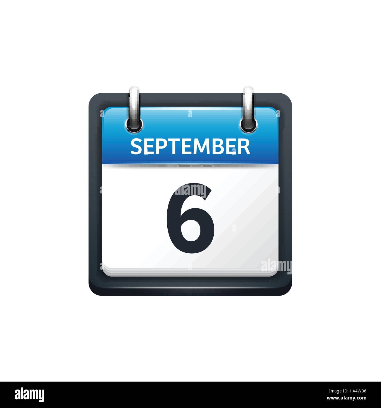 September 7. Isometric Calendar Icon With Shadow.Vector Illustration ...