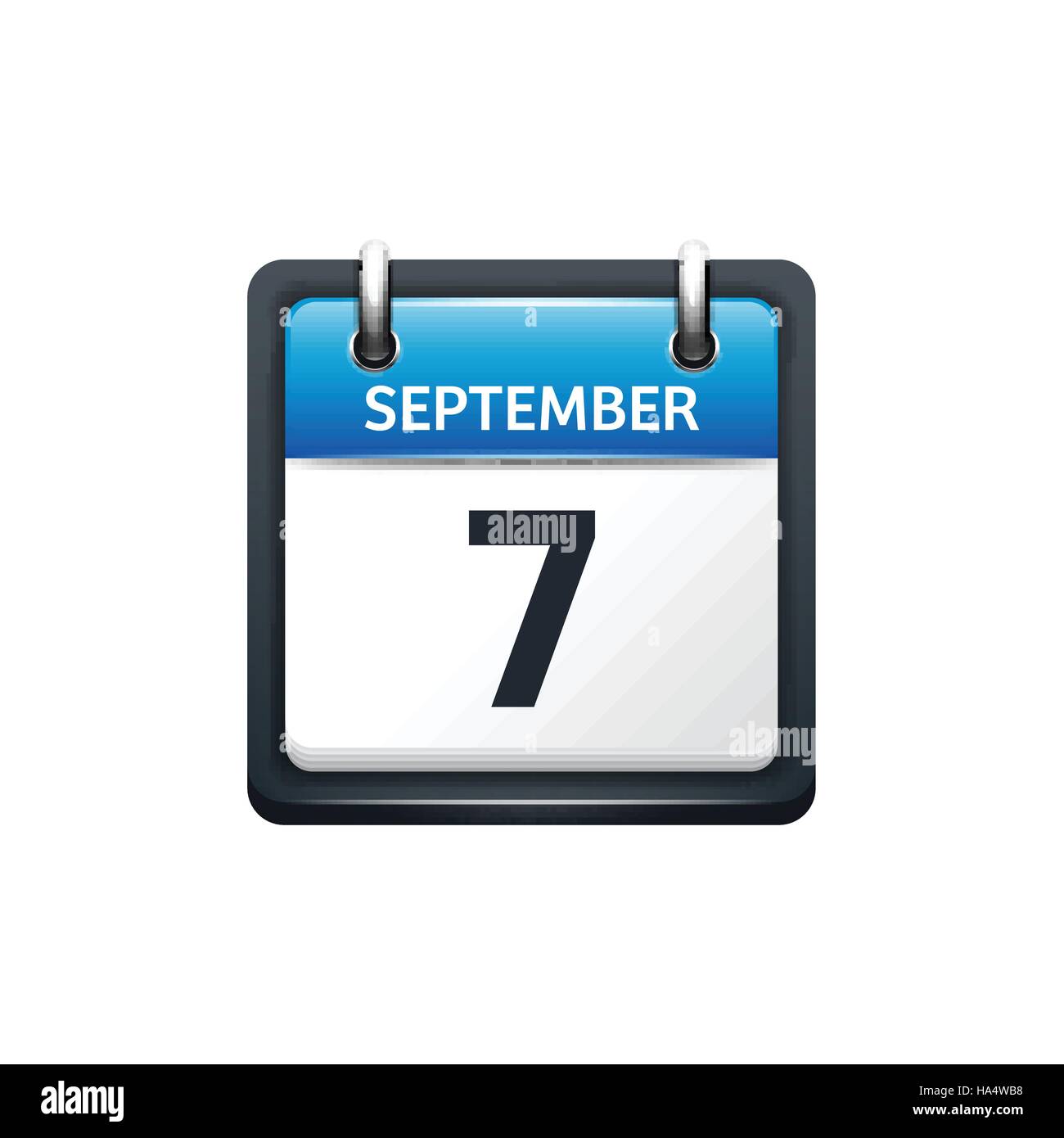 September 9. Isometric Calendar Icon With Shadow.Vector Illustration ...