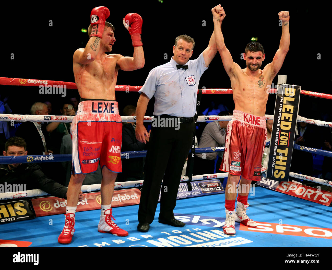 Martin Gethin celebrates victory over John Wayne Hibbert during the ...
