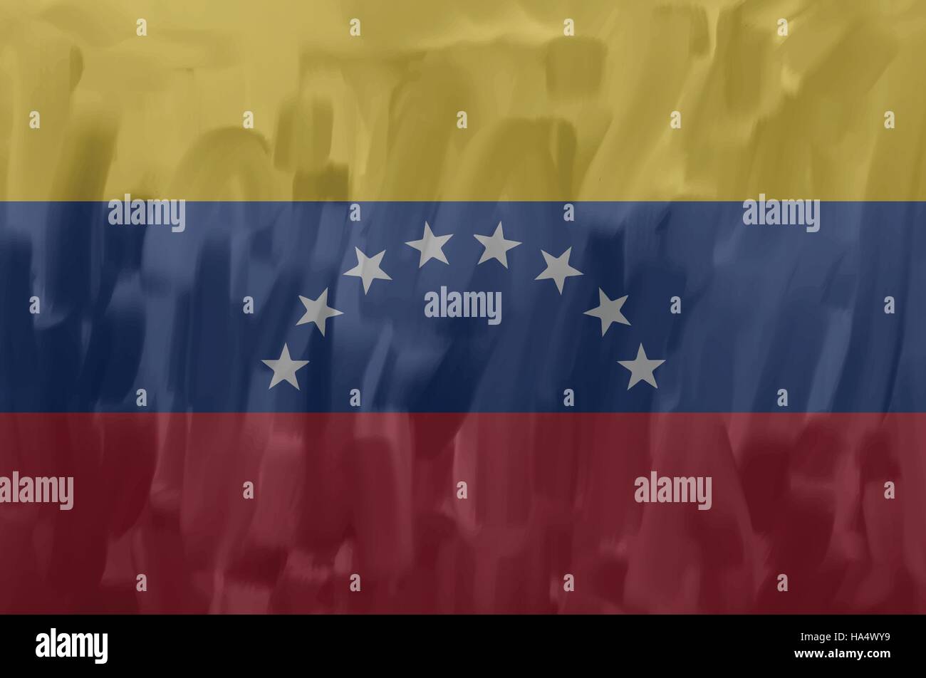 Venezuela painted / drawn vector flag. Dramatic, unusual look. Vector ...