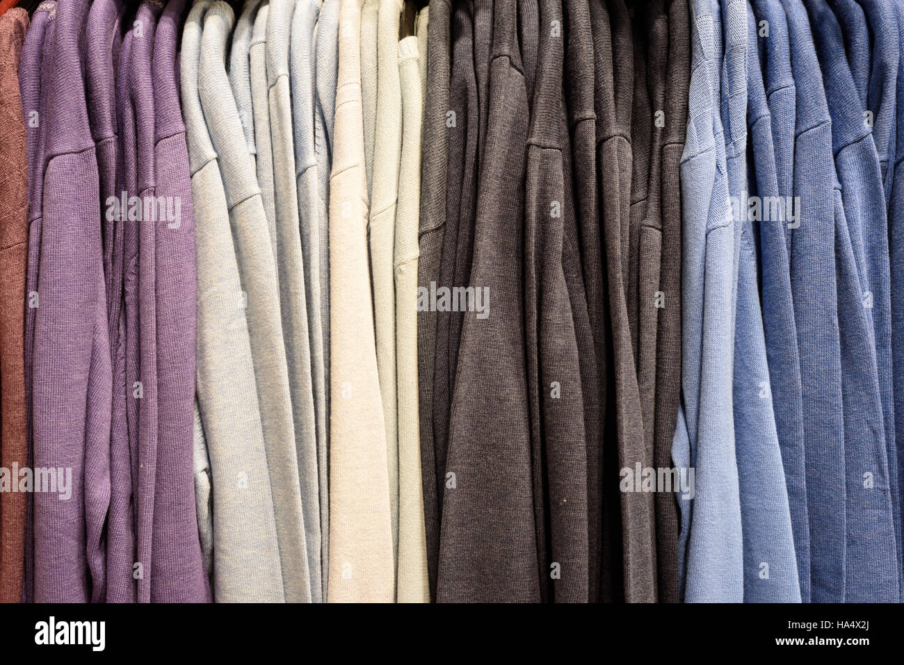 Mens shirts on display in shop hi-res stock photography and images - Alamy