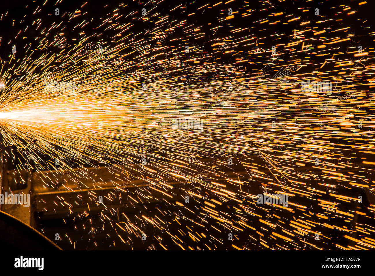 Sparks from Welding, fireworks from the plasma welding Stock Photo - Alamy