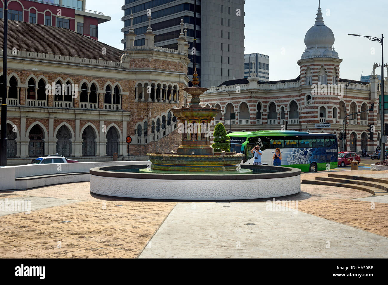 Queen Victoria fountain in Merdeka Square. Kuala Lumpur, Malaysia Stock ...