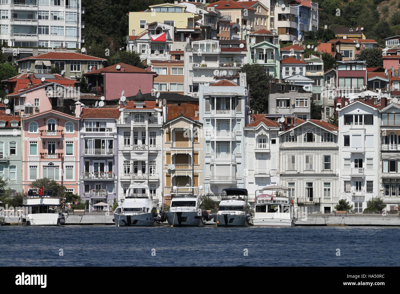 Buildings in Bosphorus Strait, Istanbul City, Turkey Stock Photo - Alamy