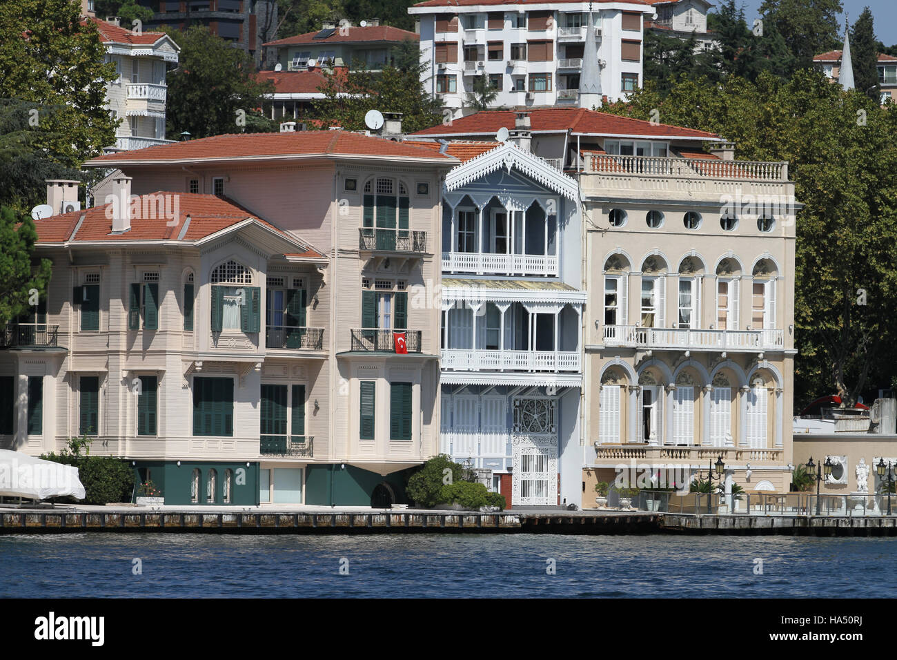 Buildings in Bosphorus Strait, Istanbul City, Turkey Stock Photo - Alamy