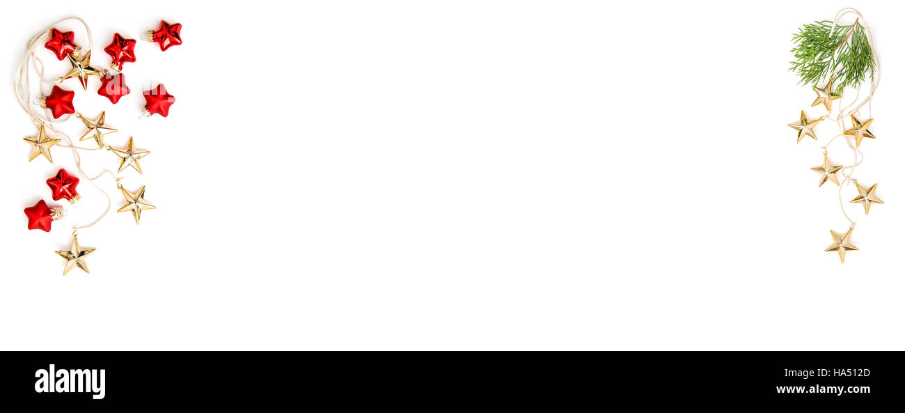 Banner golden baubles gift Cut Out Stock Images & Pictures - Alamy