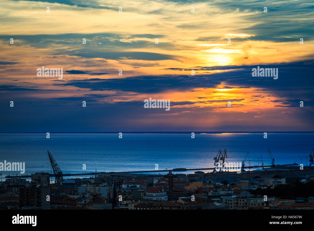 The city of Trieste in a summer evening Stock Photo - Alamy