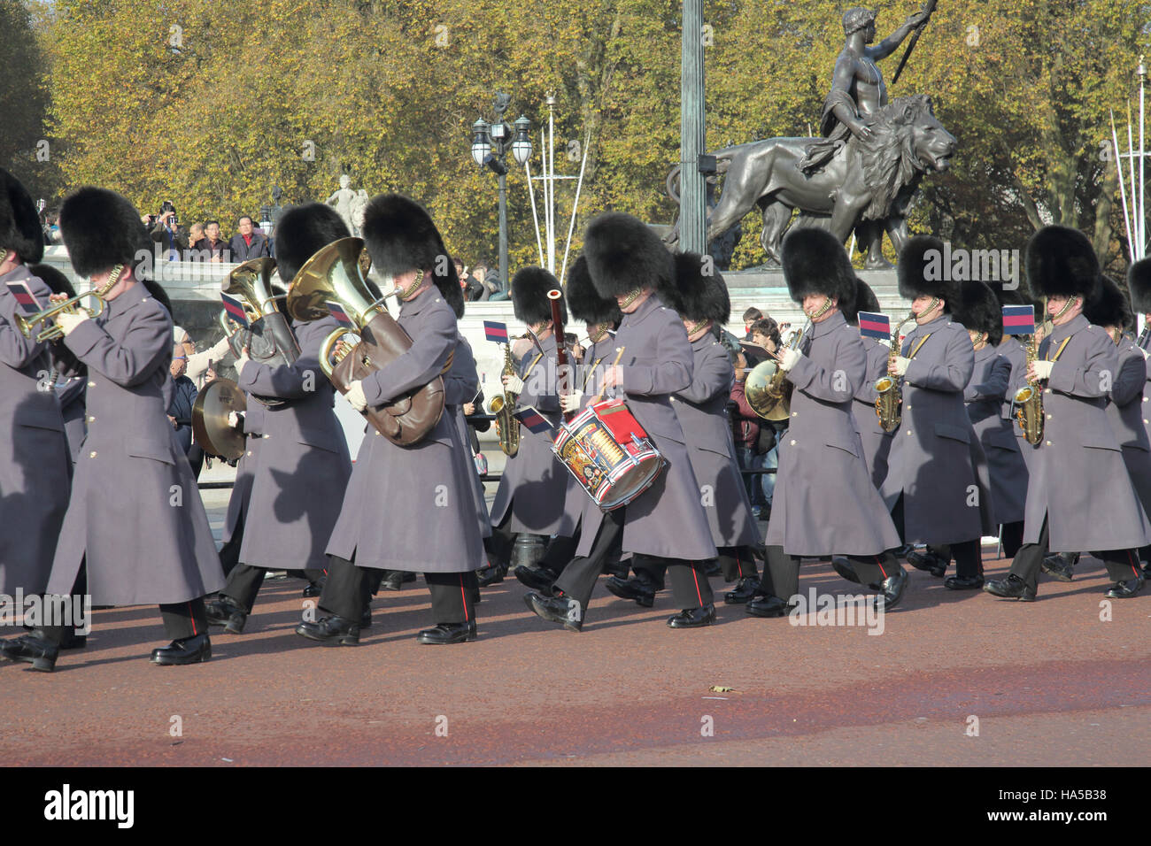 band of the coldstream guards during the changing of the guards at ...