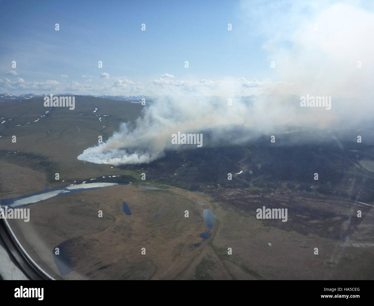 This image captures a fire event at Noatak National Park, Alaska, from ...