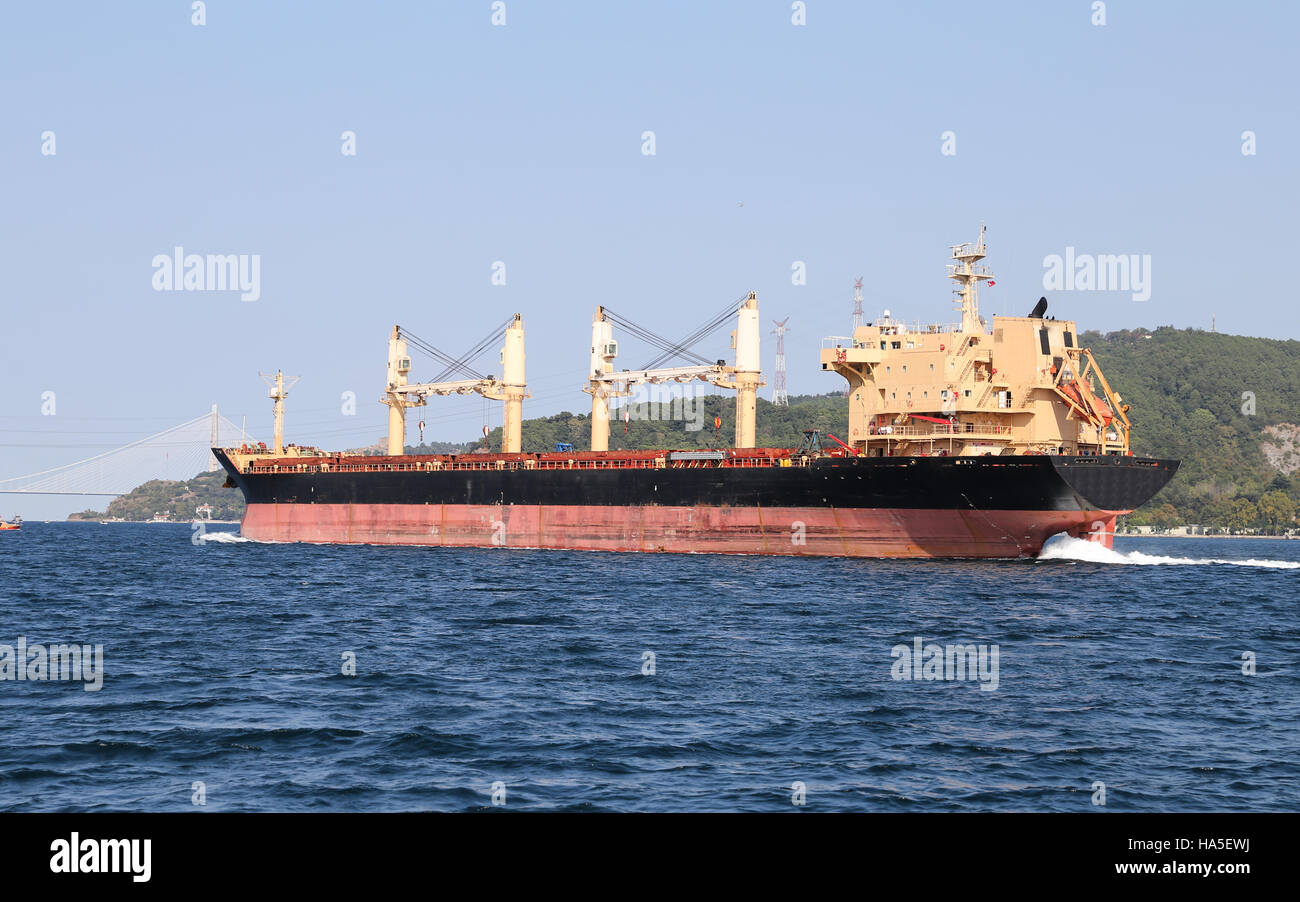 A cargo ship carrying goods between ports Stock Photo - Alamy