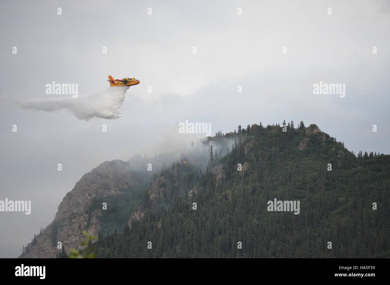 This image shows the Brooker Mountain fire suppression efforts in ...