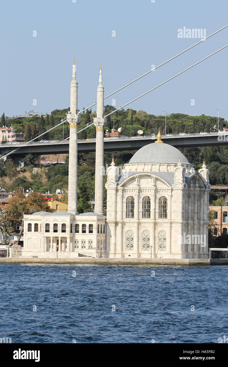 Ortakoy Buyuk Mecidiye Mosque in Istanbul City, Turkey Stock Photo - Alamy
