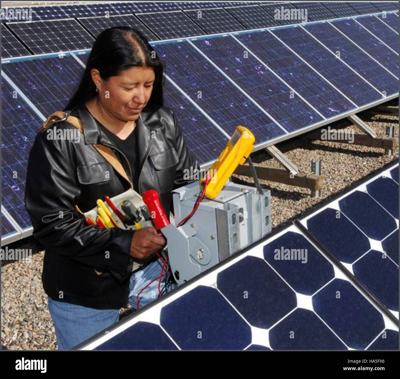 This image shows Deborah Tewa, a Native American student intern ...
