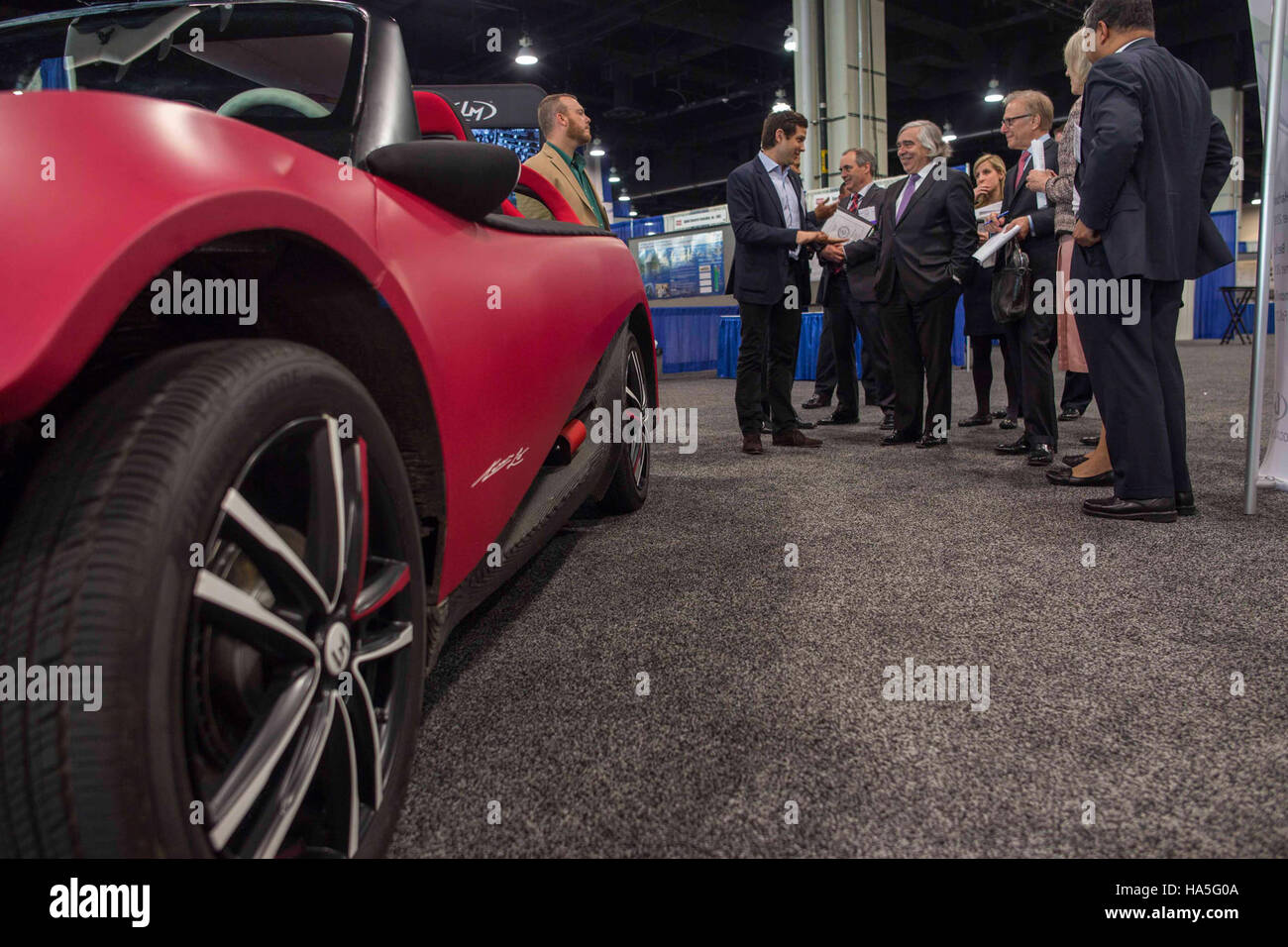 A 3D-printed car, part of an innovative project supported by the U.S ...
