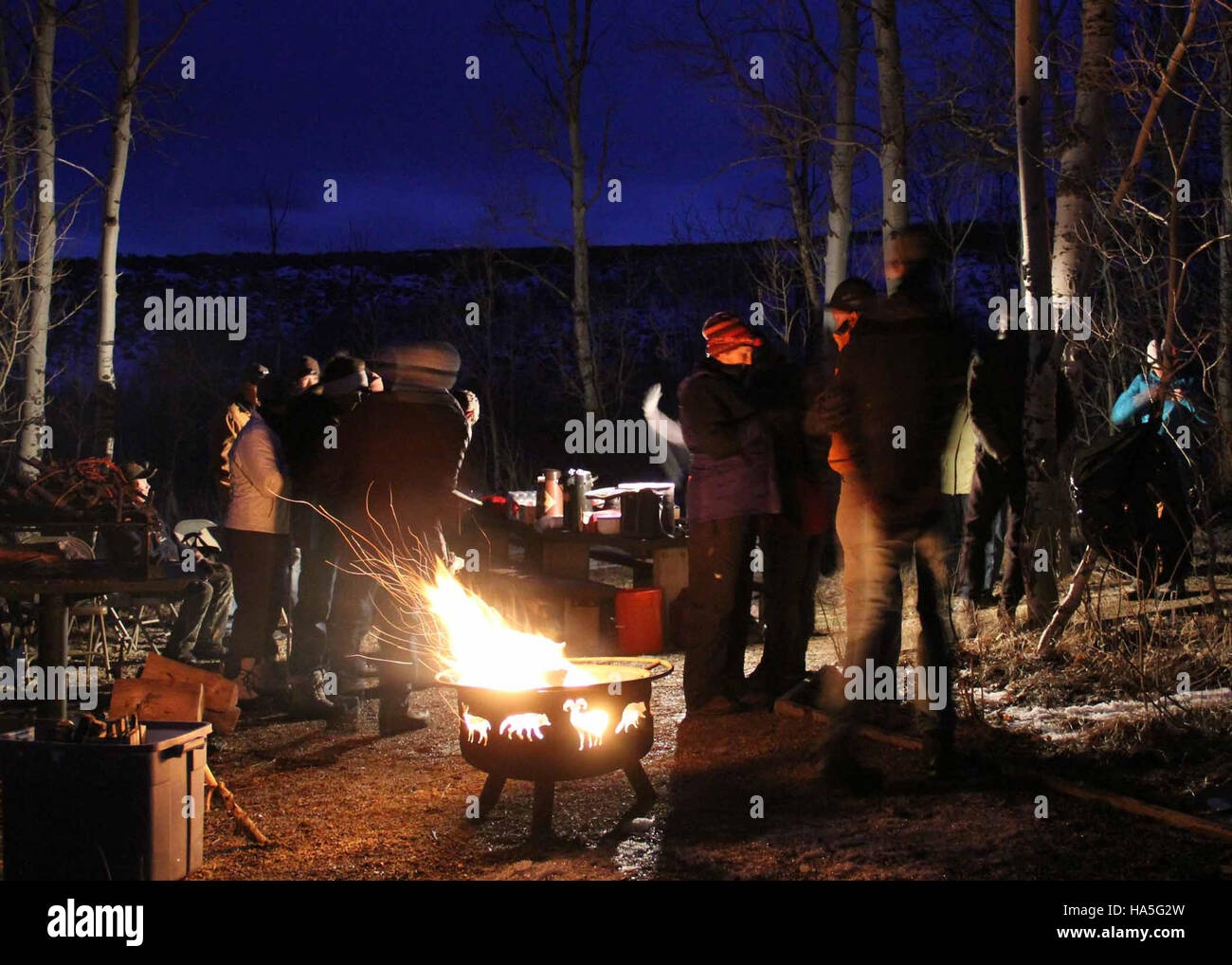 A snowshoe hike at Angel Creek Campground in Nevada's Elko District ...