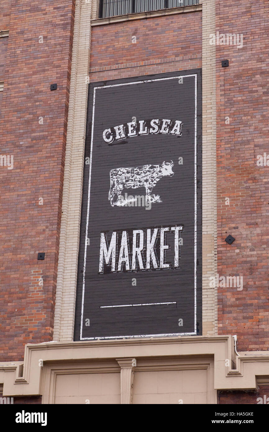 Sign for Chelsea Market, Chelsea, New York City, United States of ...