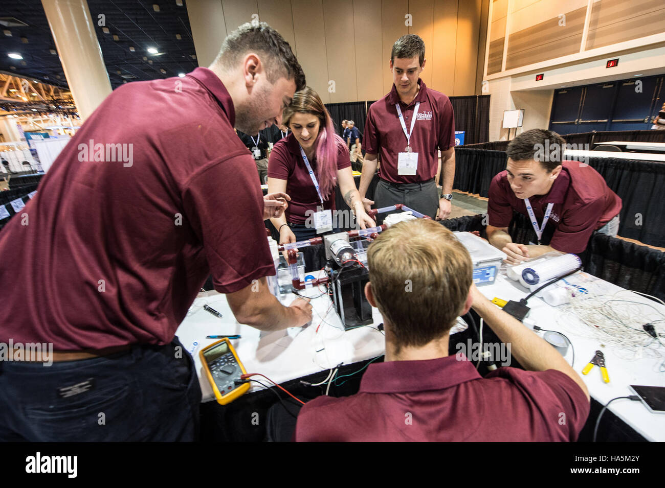 This image shows a technician testing the electrical load at a National ...