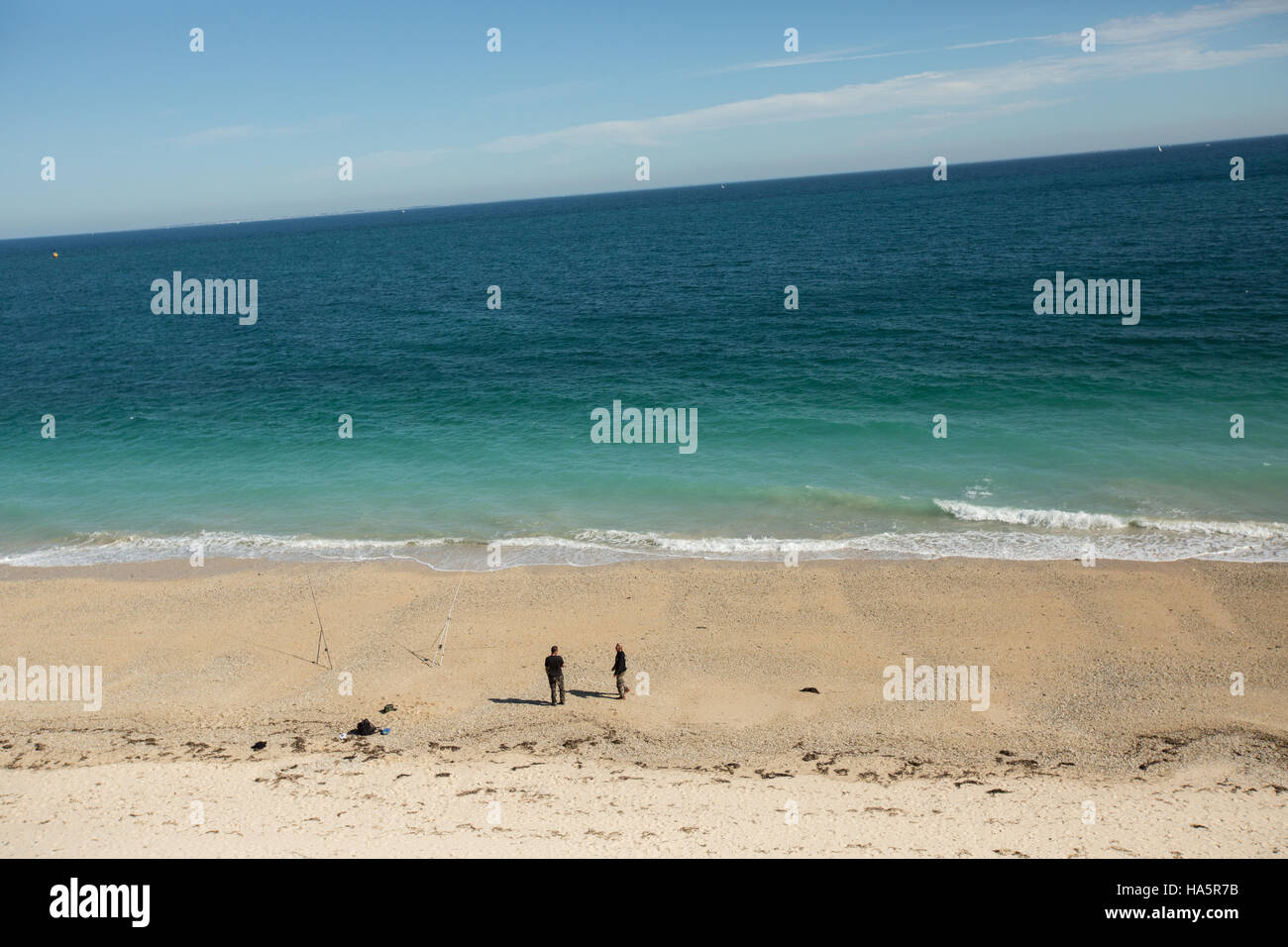 Fishing on the coast of Belle-Ile-en-Mer Stock Photo - Alamy