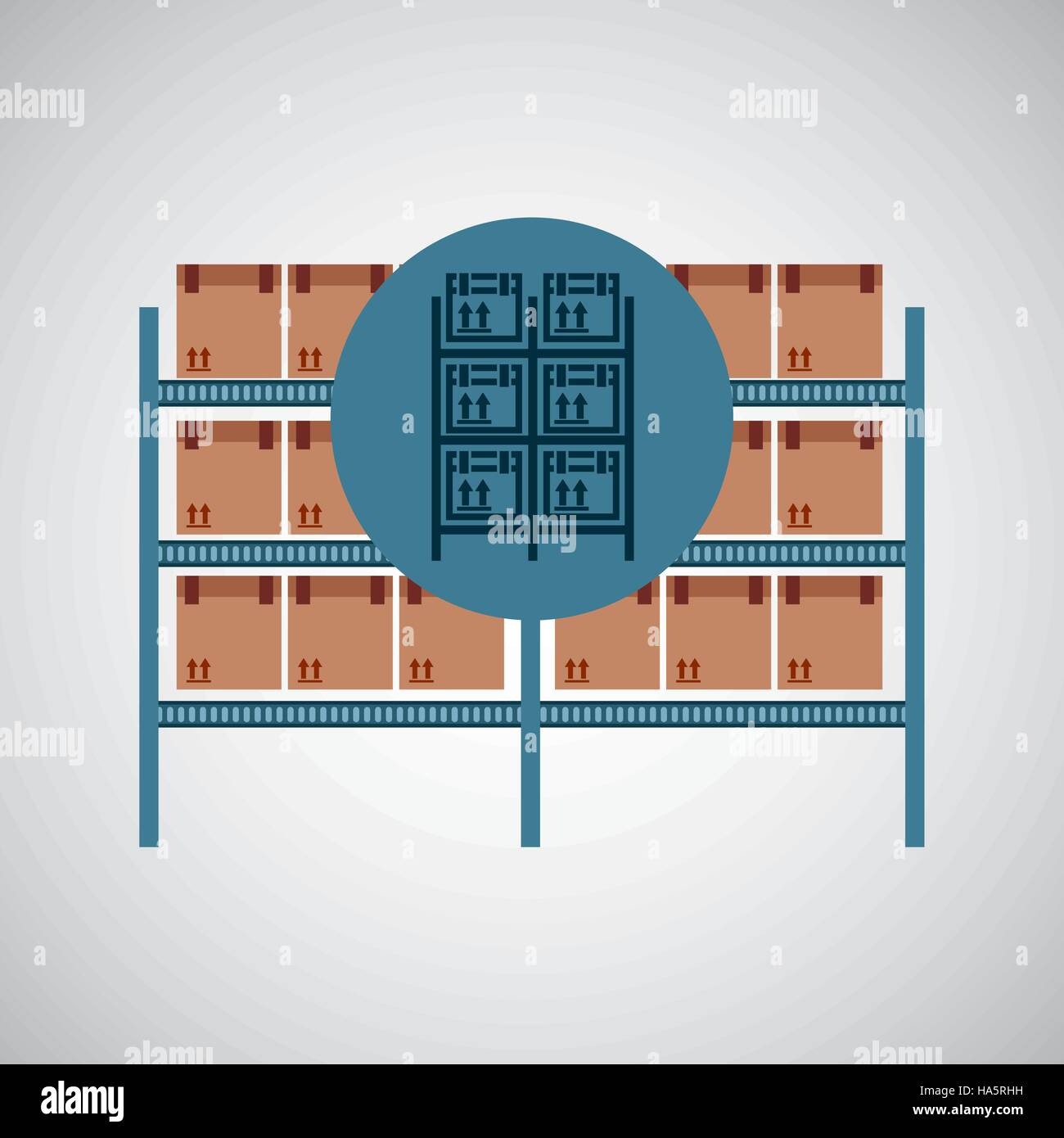Warehouse storage racks boxes Stock Vector Images - Alamy