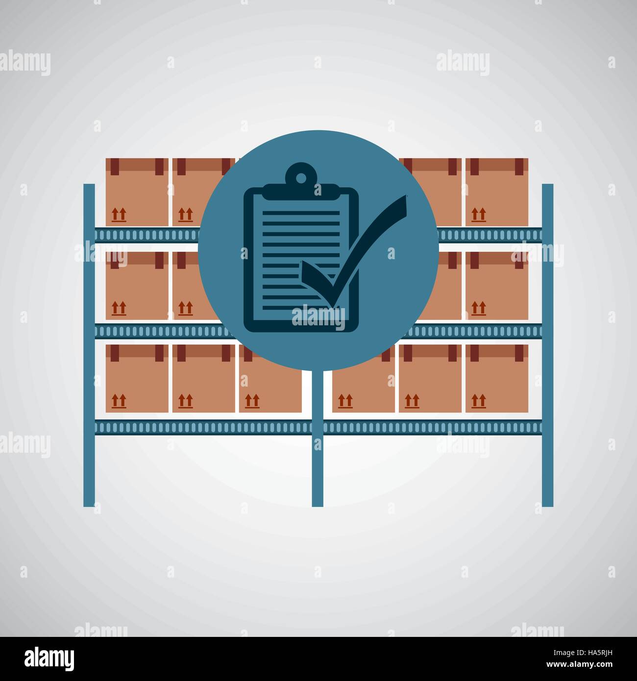 Warehouse box check list icon hi-res stock photography and images - Alamy