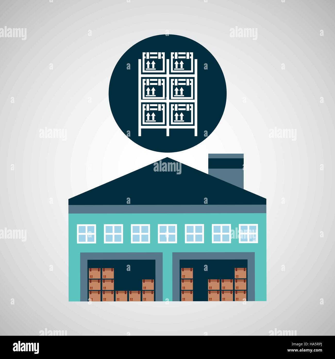 Warehouse storage shelving metal pallet Stock Vector Images - Alamy