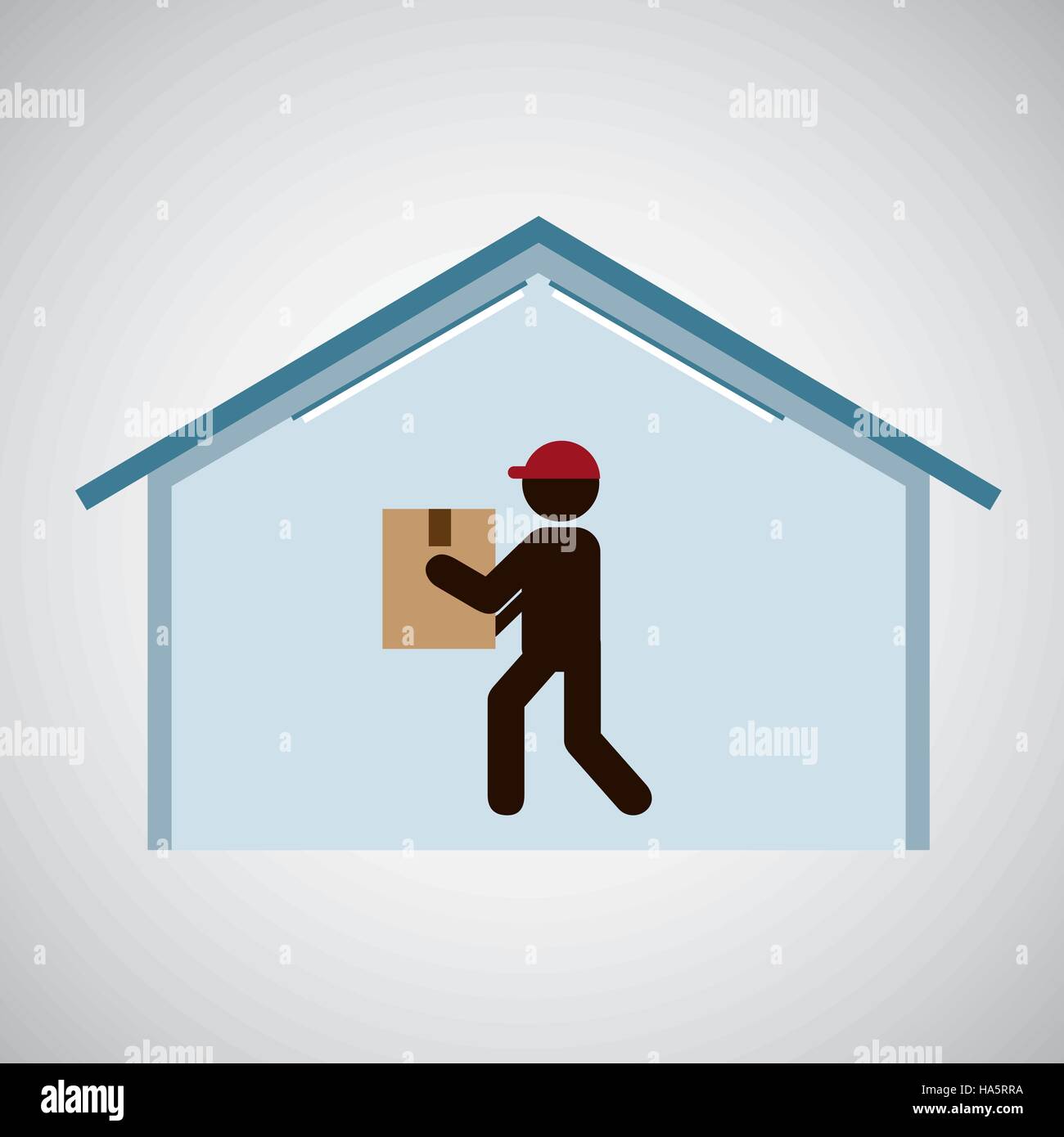 Attractive package delivery man Stock Vector Images - Alamy