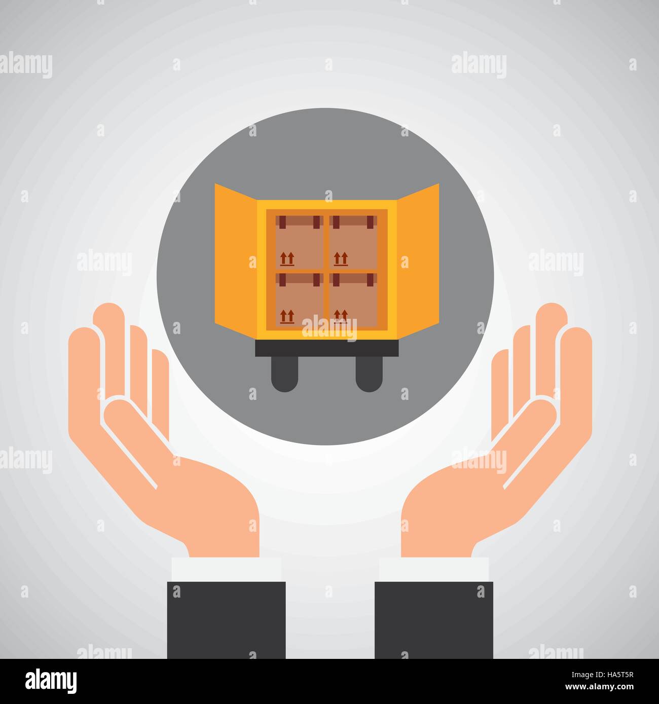 hand delivery service transportation graphic vector illustration eps 10 ...