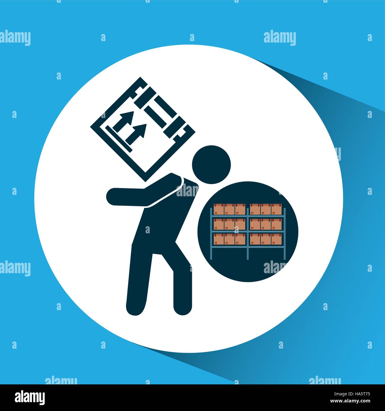 warehouse box woker design icon vector illustration eps 10 Stock Vector ...