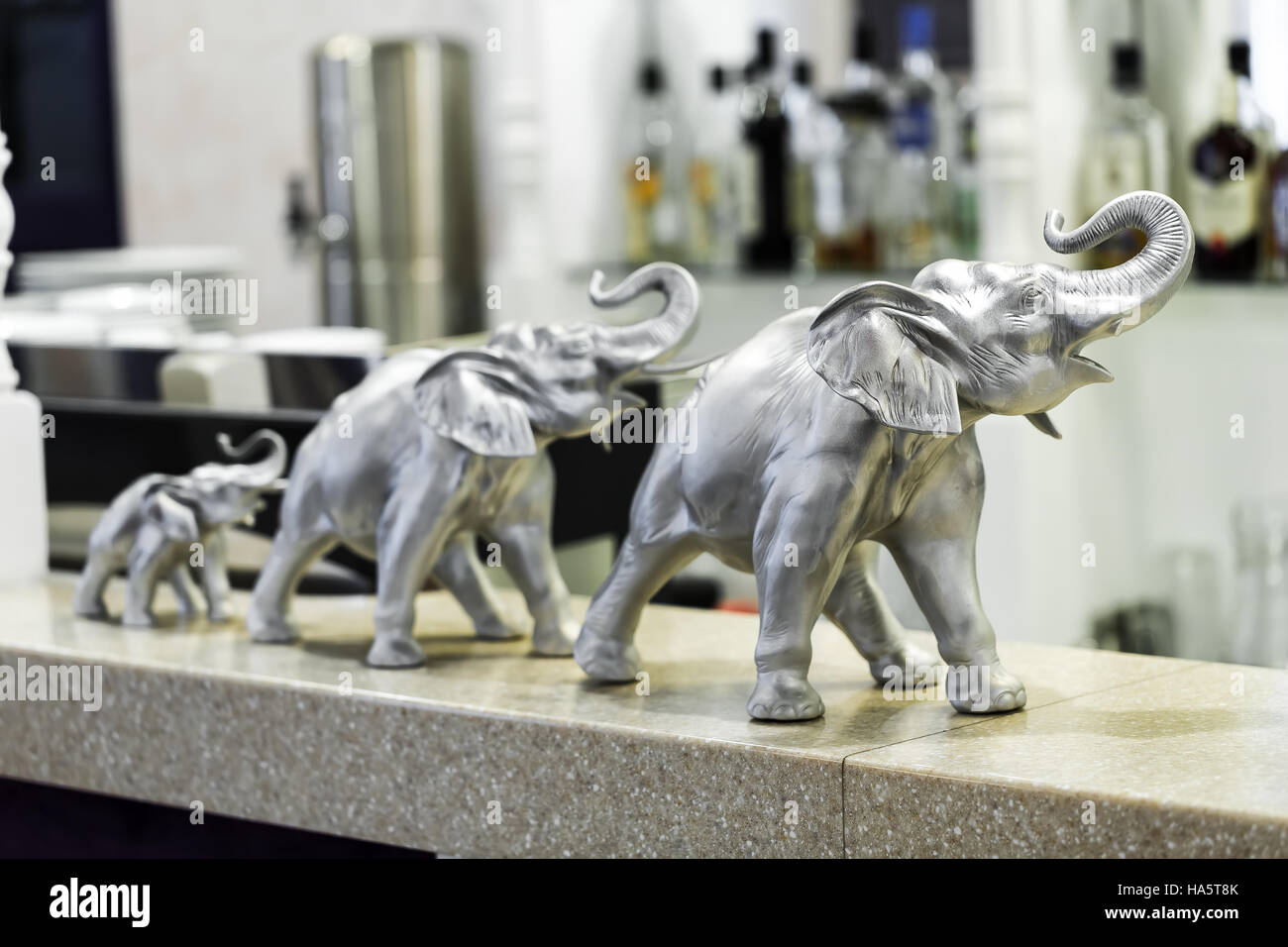 interior new luxury restaurant, with bar and decorative elephants Stock ...