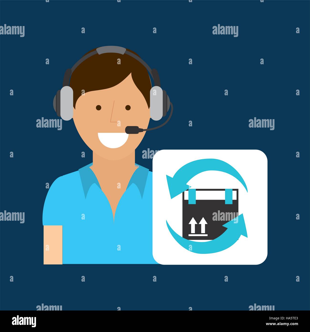 delivery service concept call center vector illustration Stock Vector ...