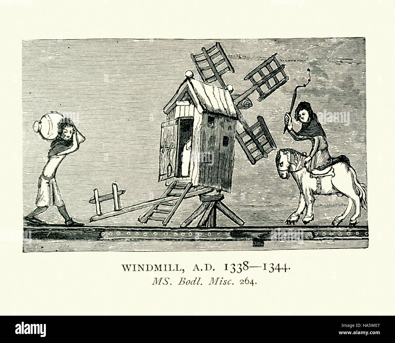 Windmill 14th century hi-res stock photography and images - Alamy