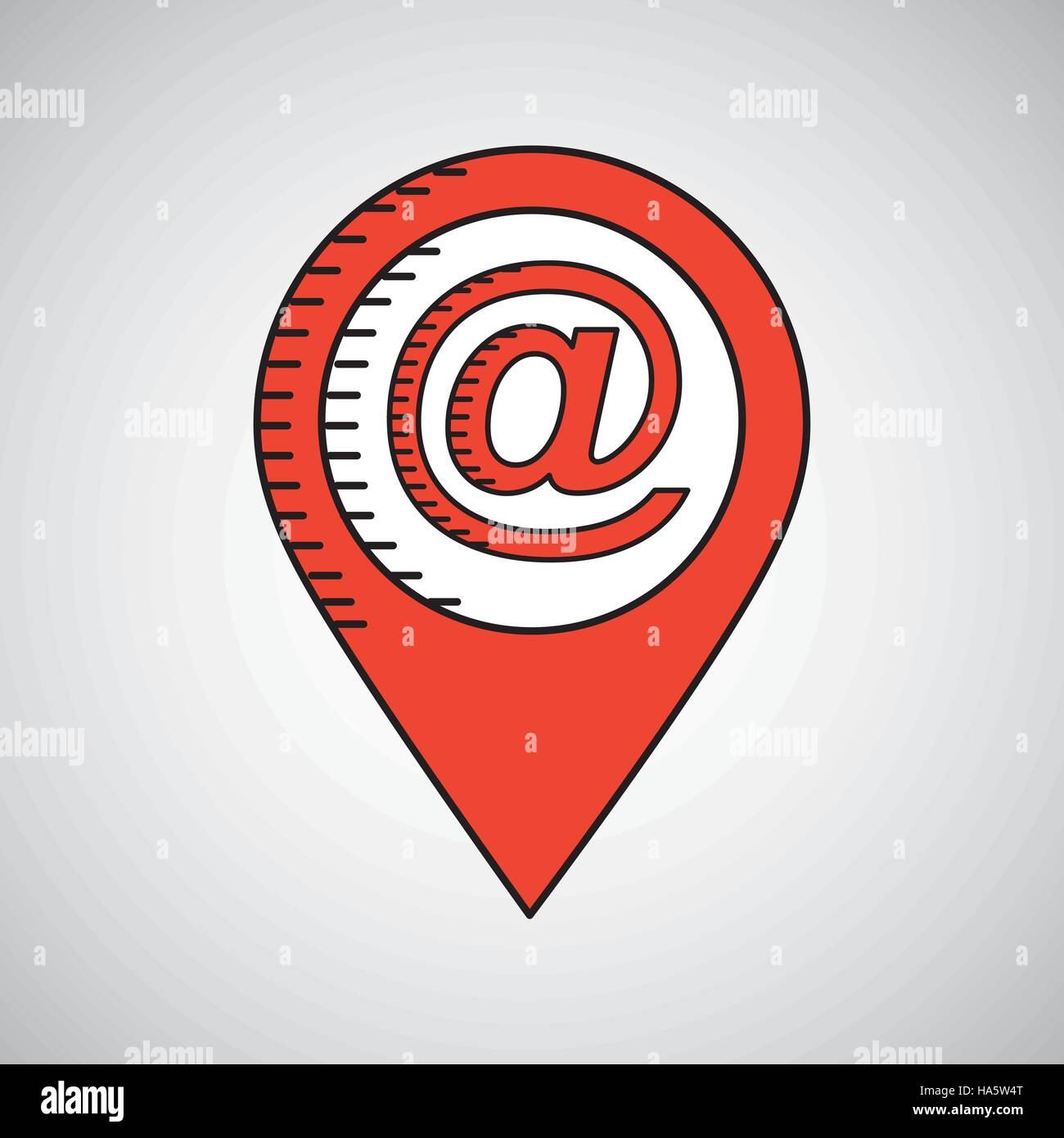 drawing mail pointer map design vector illustration eps 10 Stock Vector ...