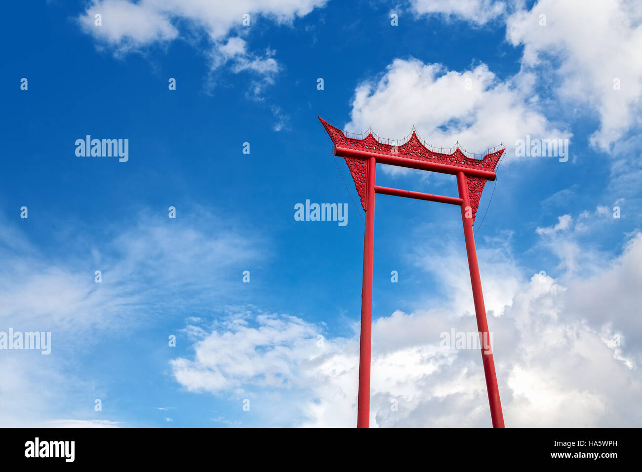 The Giant Swing or Sao Ching Cha, a religious structure in Bangkok ...