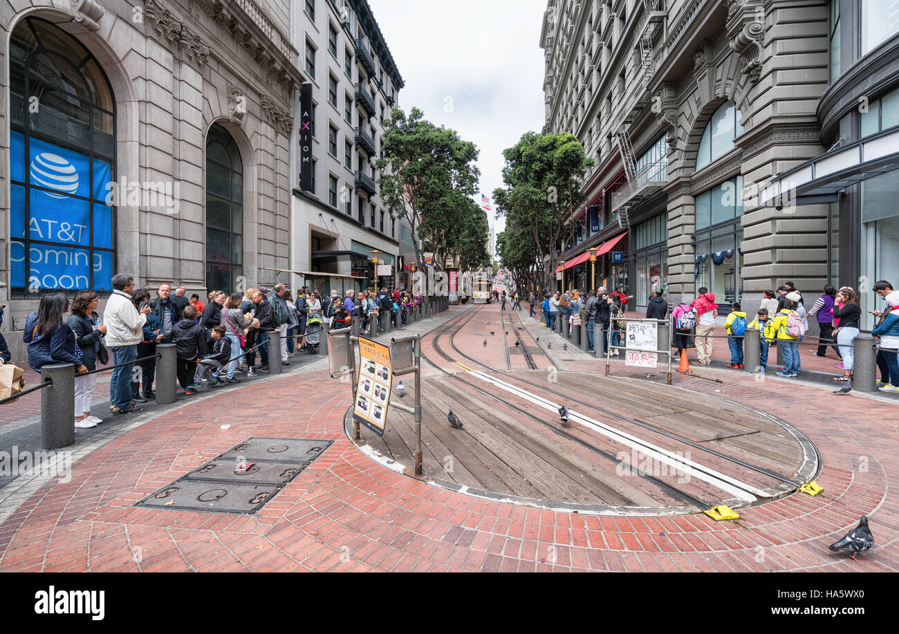 Famous cable car in San Francisco, California, United States of America ...