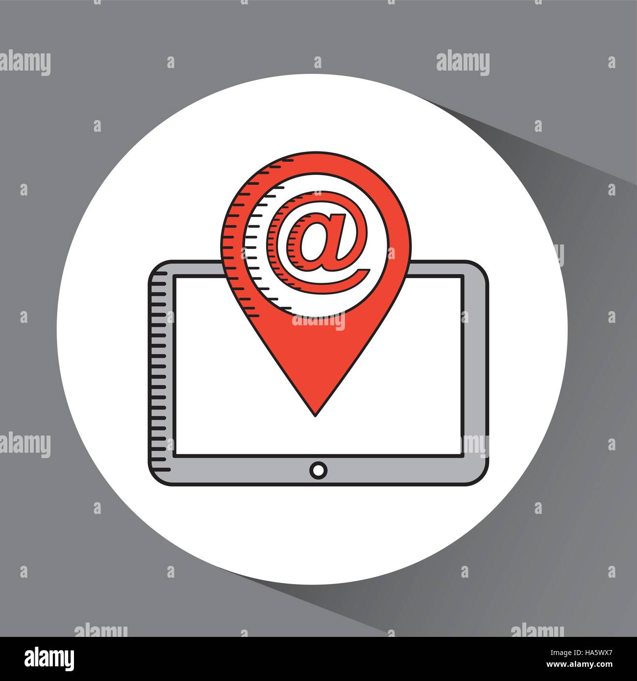 drawing mail pointer map design vector illustration eps 10 Stock Vector ...