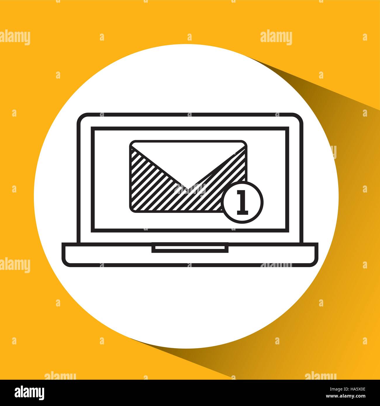hand drawing email receiving diagonal lines vector illustration eps 10 ...