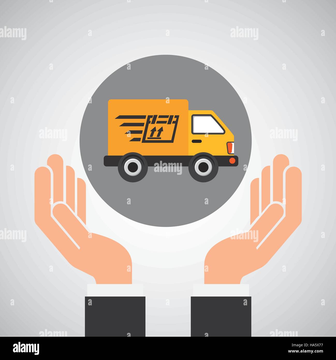 hand delivery service fast truck graphic Stock Vector Image & Art - Alamy