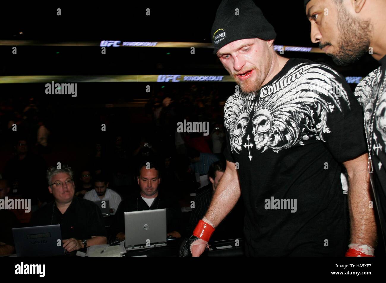 Keith Jardine leaves the ring after defeating Chuck Liddell at UFC 76 ...