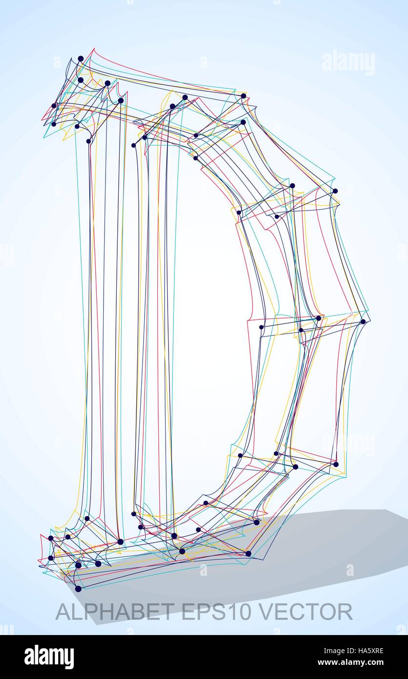 Letter d wireframe hi-res stock photography and images - Alamy