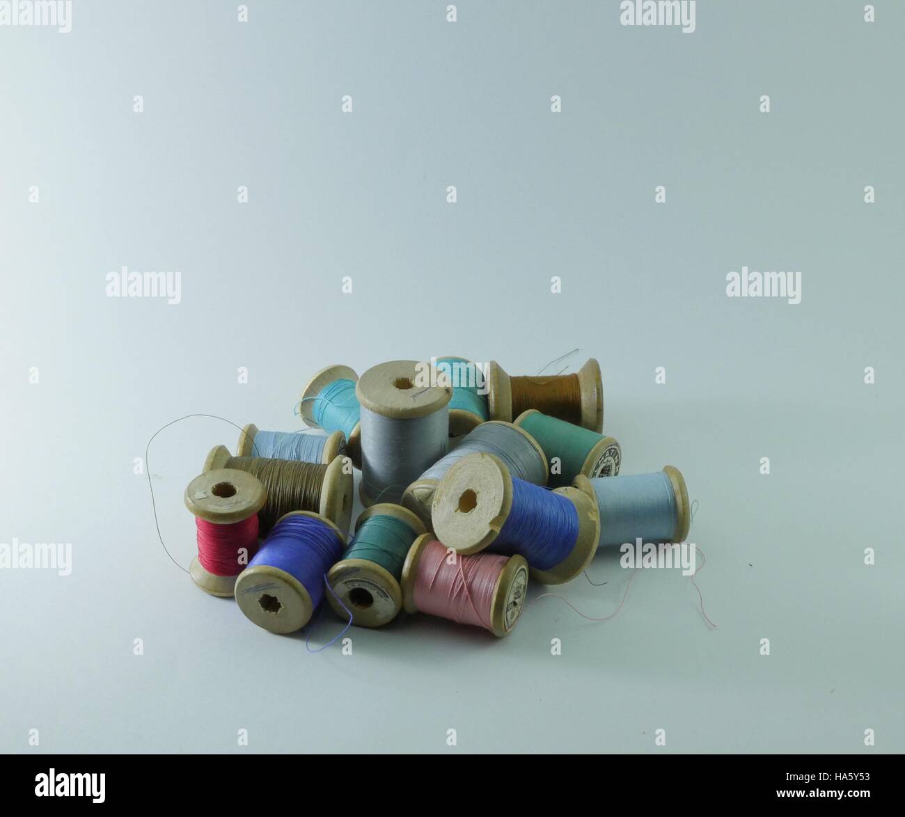 old colorful threads Stock Photo - Alamy