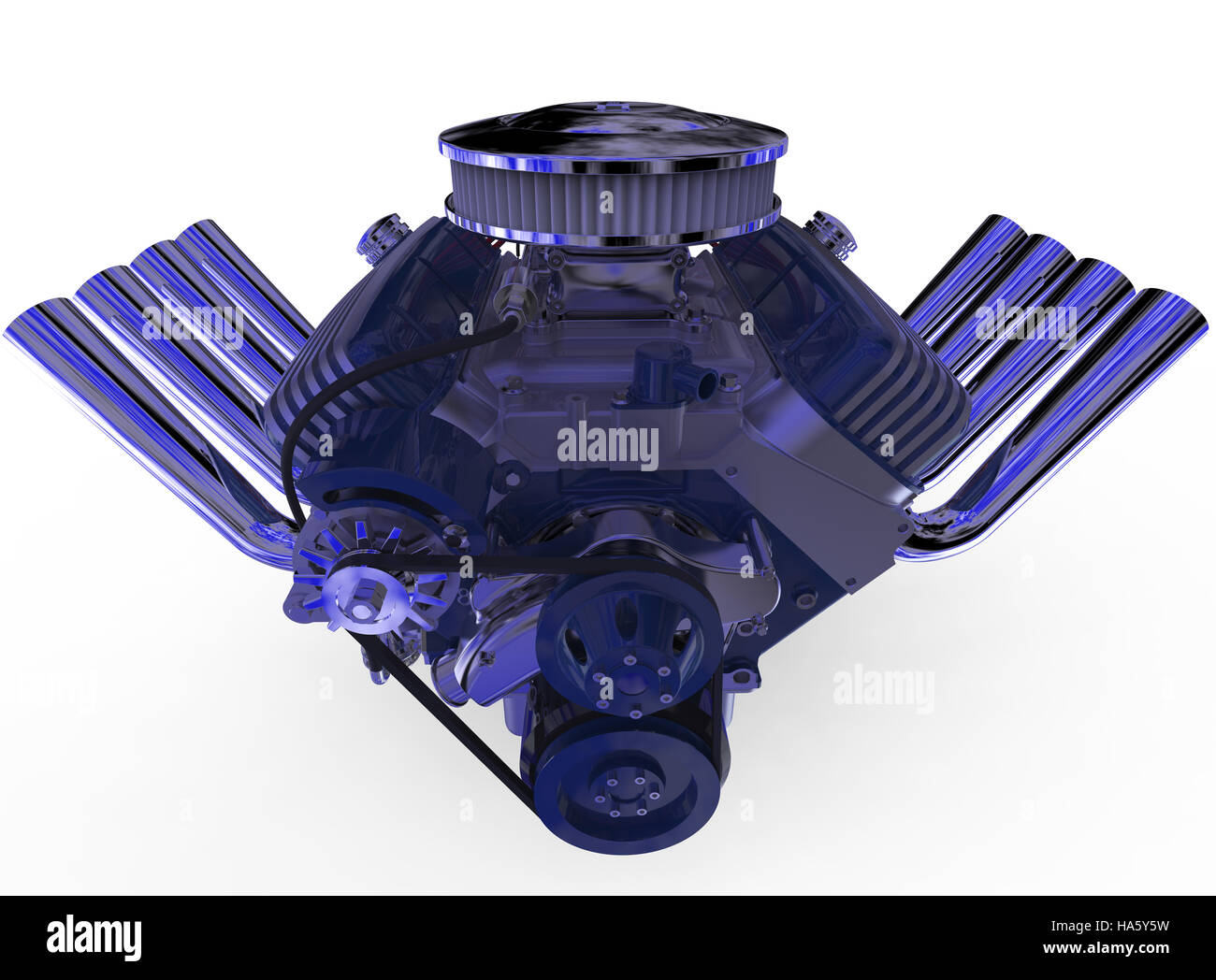 Hot rod V8 Engine 3D render Stock Photo - Alamy