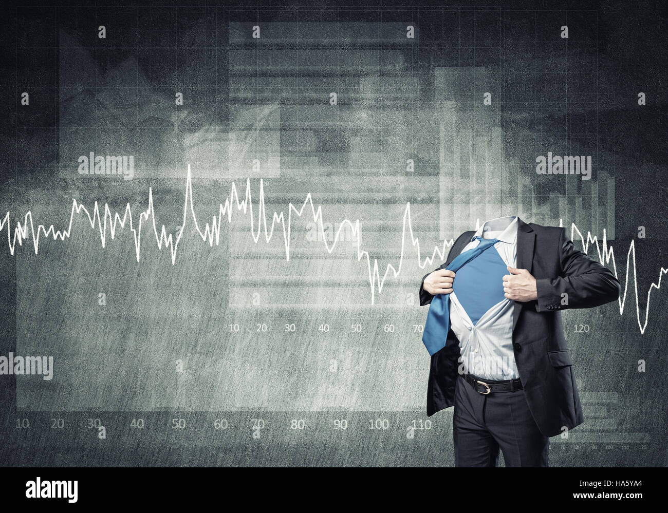 Headless super businessman Stock Photo - Alamy