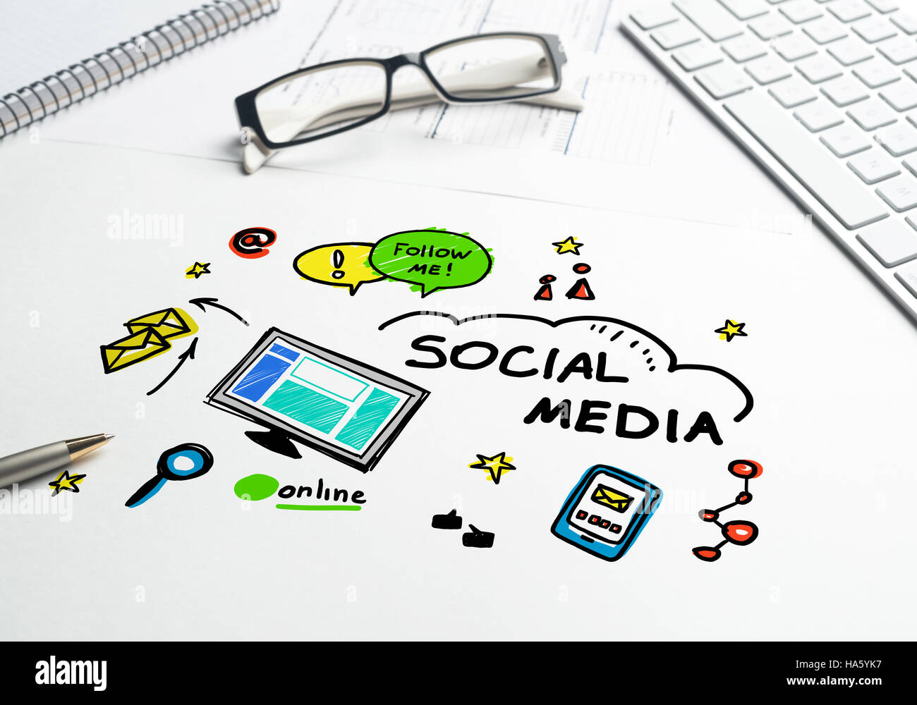 Network media background Stock Photo - Alamy