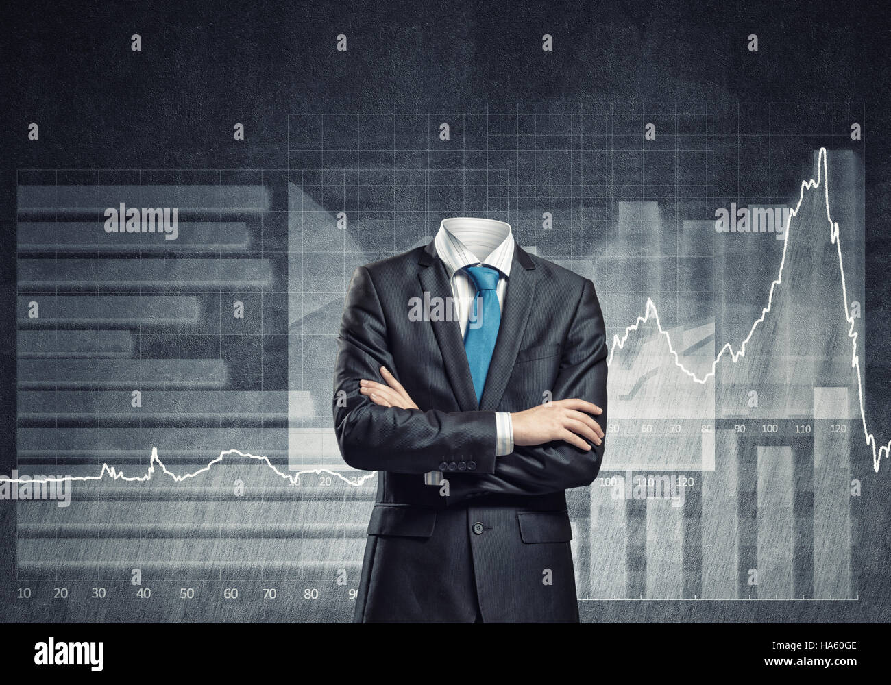 Businessman without head Stock Photo - Alamy