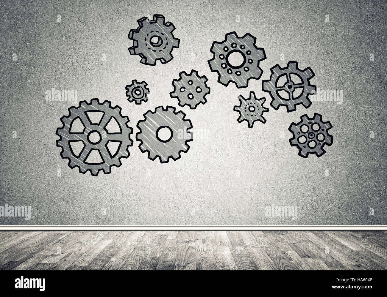 Gear mechanism as teamwork concept Stock Photo - Alamy