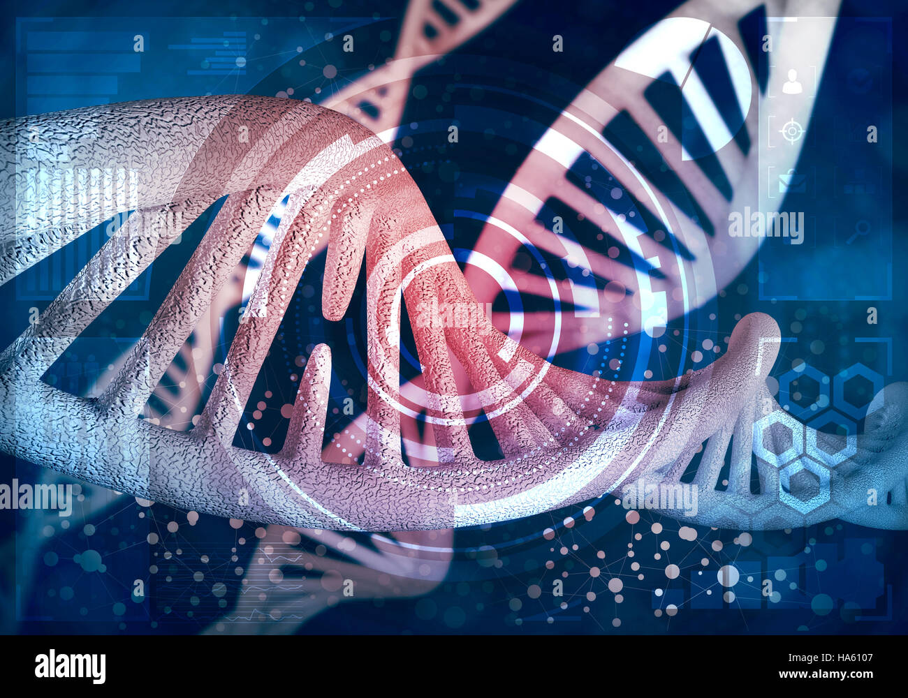 DNA molecules background, 3D rendering Stock Photo - Alamy