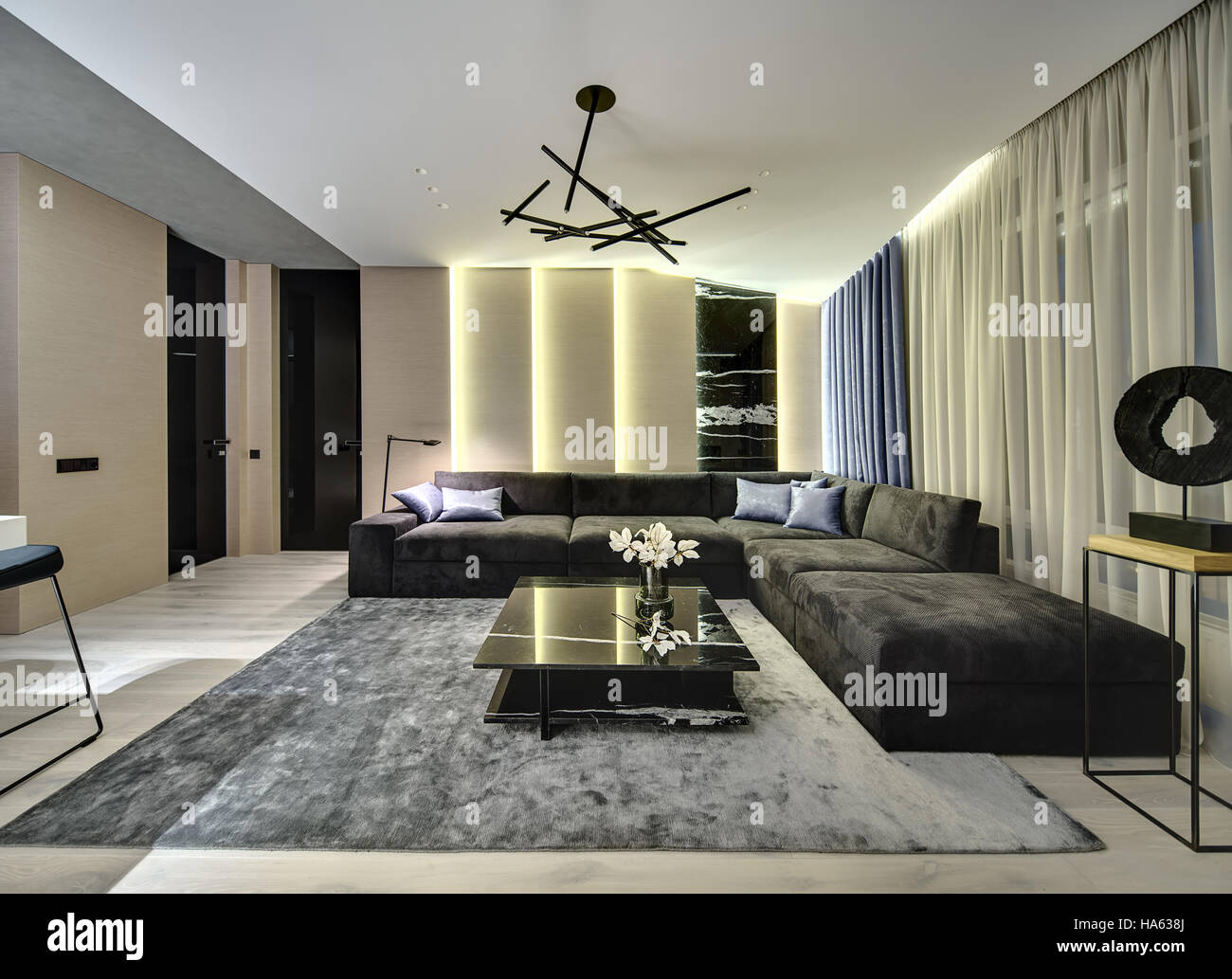 Hall in modern style Stock Photo - Alamy