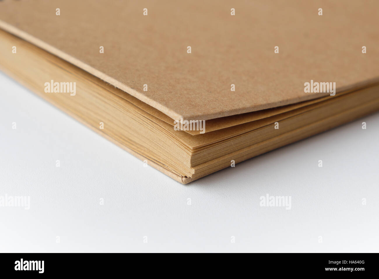 Vintage book closeup with old paper - book macro Stock Photo - Alamy