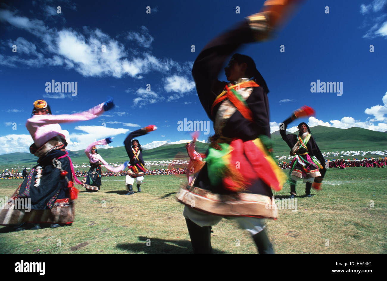 Tibetans Wearing Traditional Clothes High Resolution Stock Photography ...