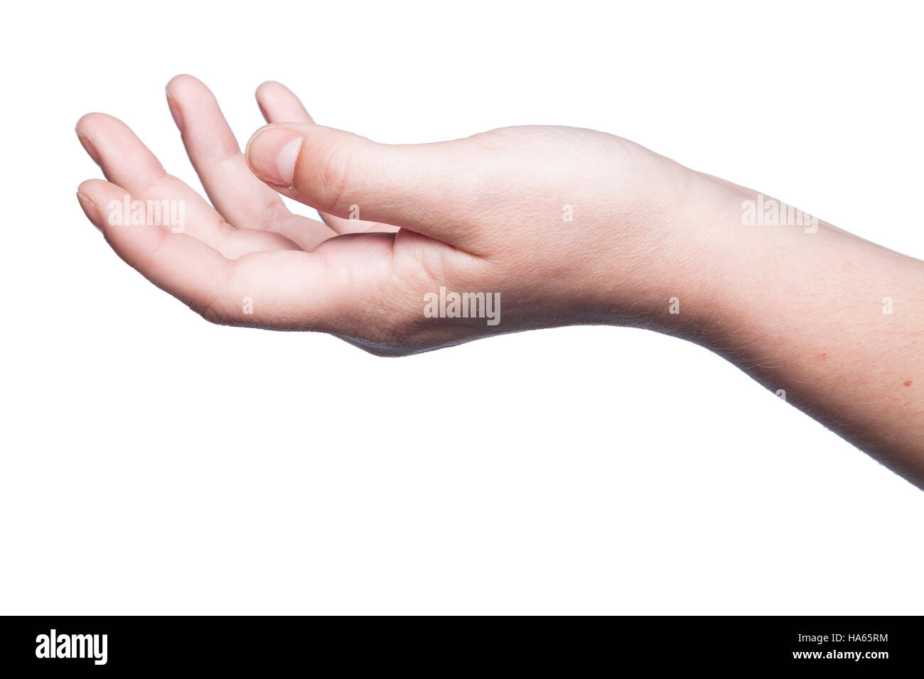 gesture indicating a request of support, isolated on a white background ...